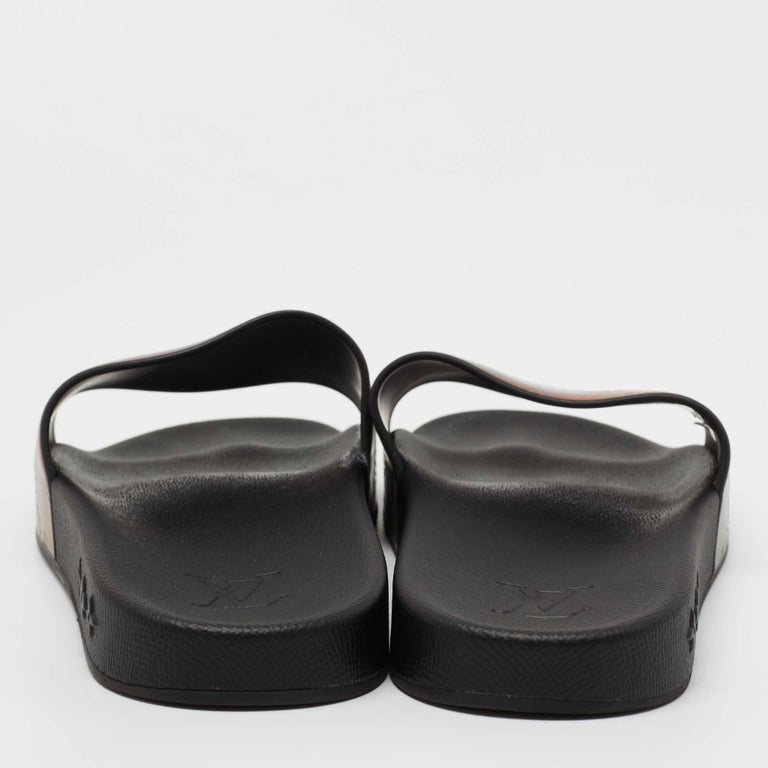 Louis Vuitton Multicolor Iridescent Monogram Rubber Waterfront Slides ...