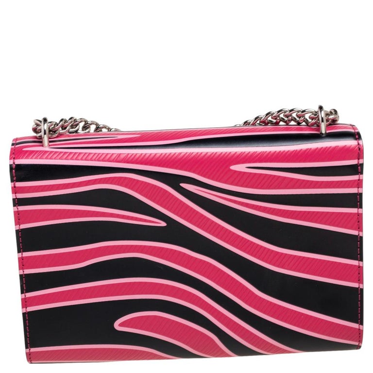 Louis Vuitton Multicolor Zebra Print Leather Chain Louise MM Bag For ...