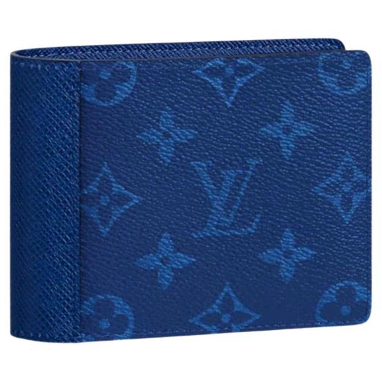 Louis Vuitton Multiple Wallet Navy Clue Taïga Cowhide Leather For Sale ...