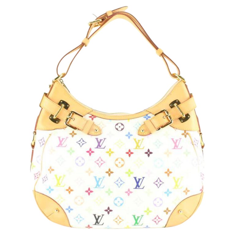Louis Vuitton Murakami White Monogram Multicolor Greta Hobo 81lk825s ...