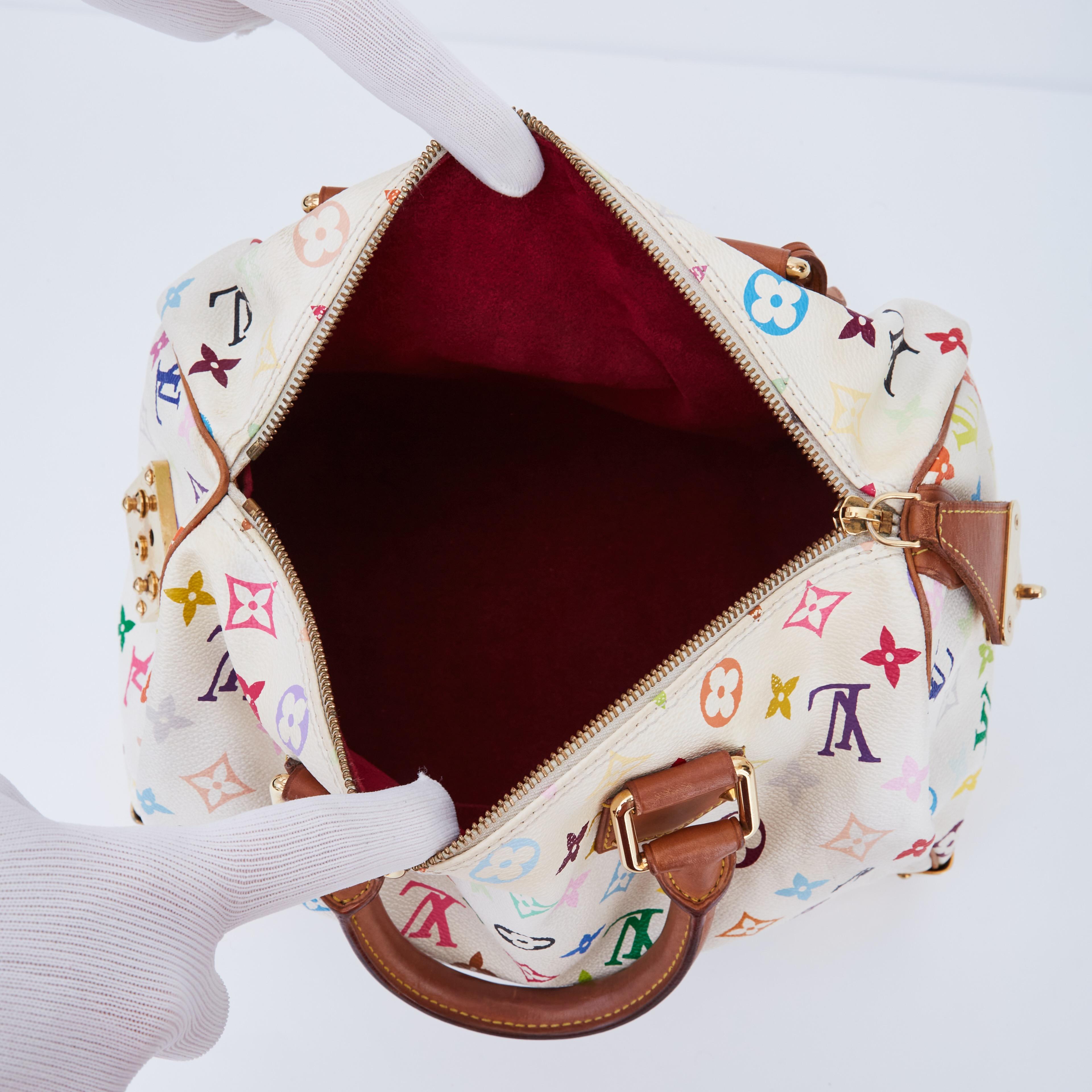 Louis Vuitton Murakami White Multicolor Monogram Speedy 30 (2005) For ...