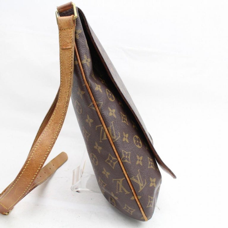 Louis Vuitton Musette Monogram Salsa Gm 868040 Brown Coated Canvas Messenger Bag For Sale at 1stDibs