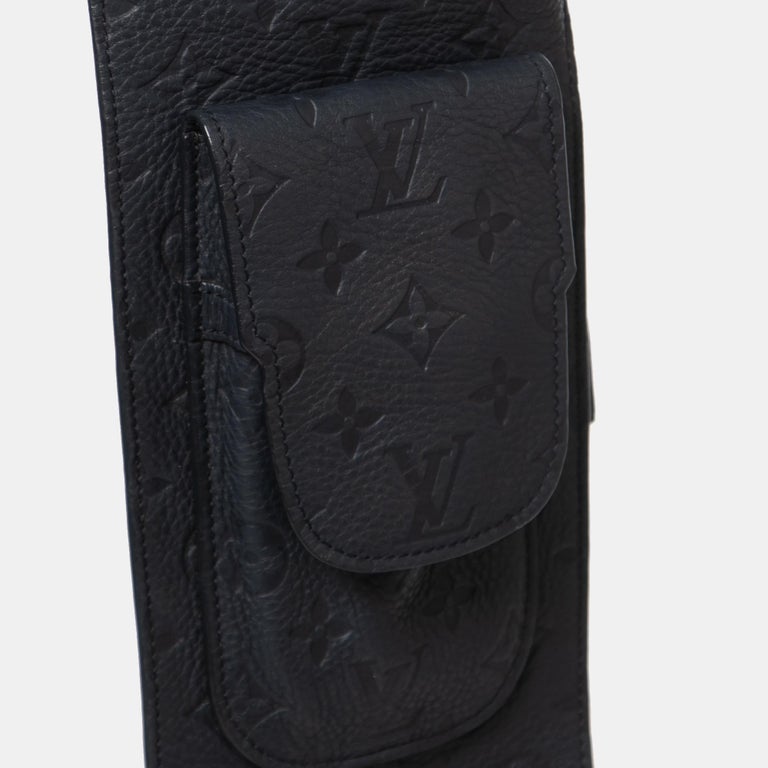 Louis Vuitton Navy Blue Monogram Embossed Leather Vest S For Sale at ...