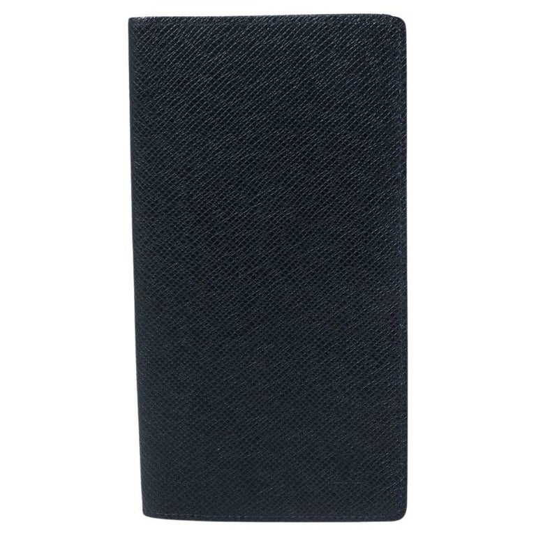 Louis Vuitton Navy Blue Taiga Leather Long Wallet at 1stDibs