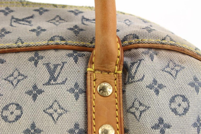 Louis Vuitton Navy x Grey Monogram Mini Lin Marie Boston Bag 1LV112 For ...