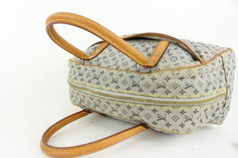 Louis Vuitton Navy x Grey Monogram Mini Lin Marie Boston Bag 1LV112 For ...