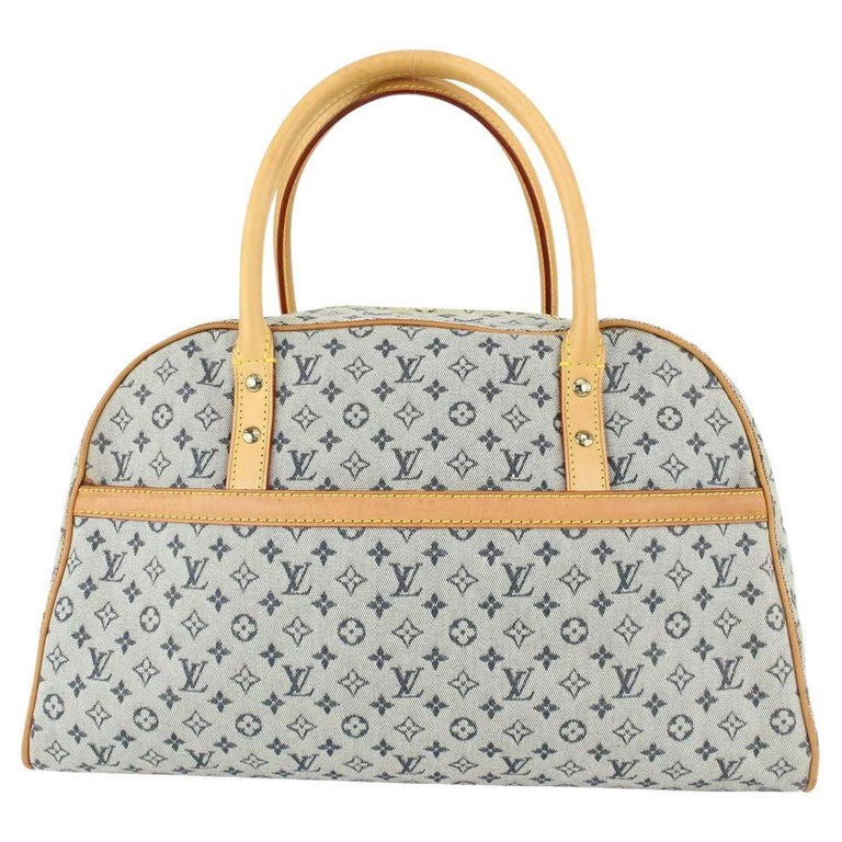 Louis Vuitton Navy x Grey Monogram Mini Lin Marie Dome Boston Bag ...
