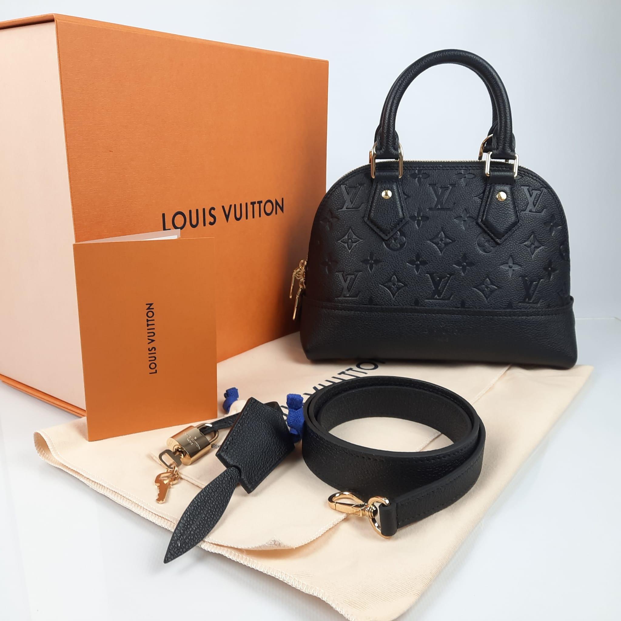 Louis Vuitton Néo Alma BB Monogram Empreinte Leather Black For Sale at ...