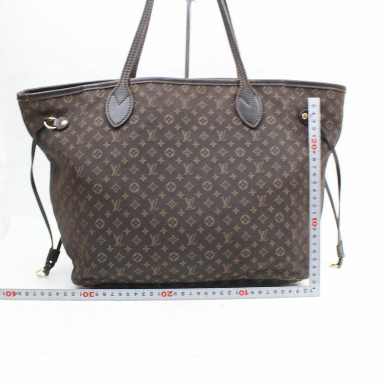 Louis Vuitton Neverfull Ebene Monogram Mini Lin Mm 869663 Brown Canvas ...