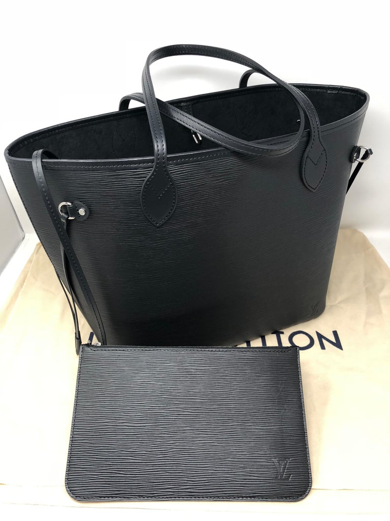 Louis Vuitton Neverfull MM Black Epi at 1stDibs