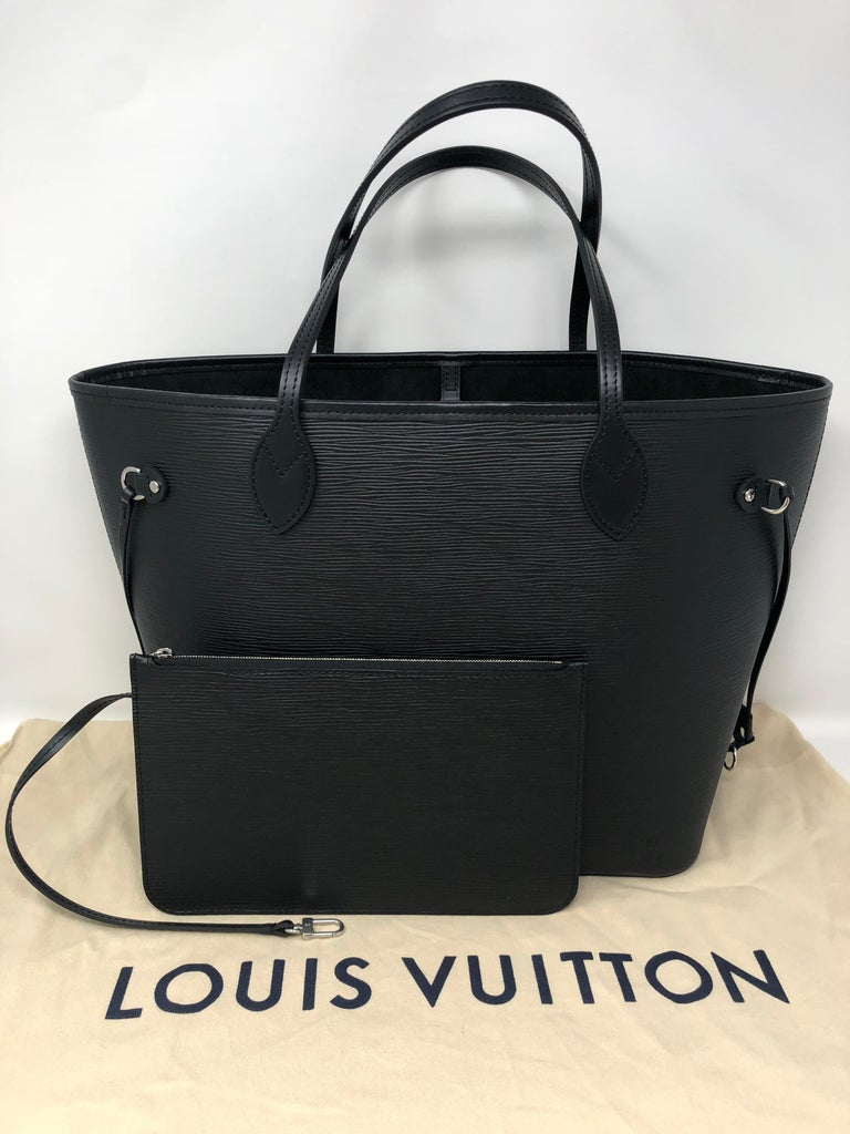 Louis Vuitton Neverfull MM Black Epi at 1stDibs