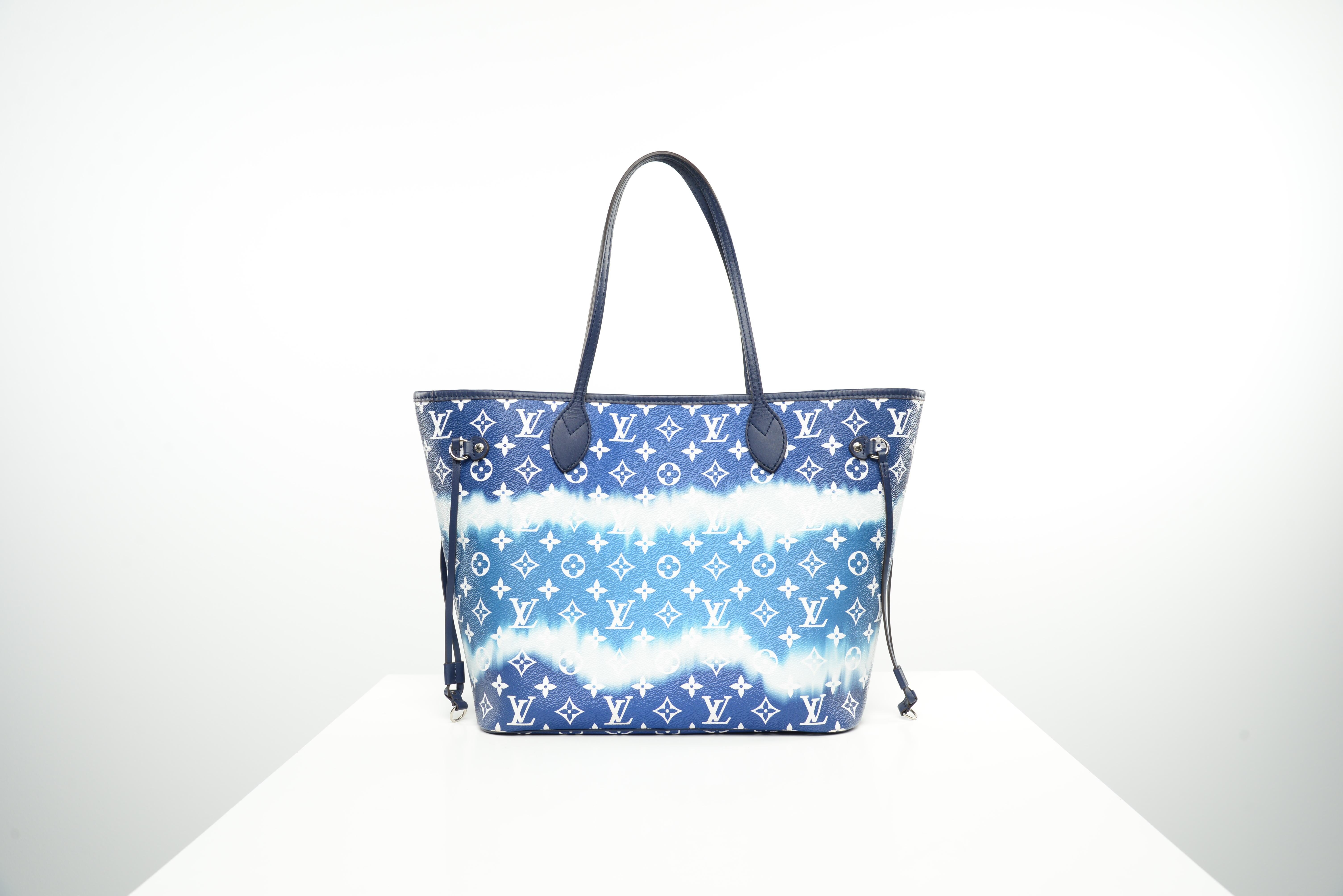 Louis Vuitton Neverfull MM Escale Limited Edition Blue For Sale at 1stDibs