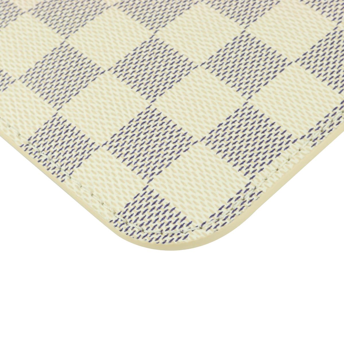 Louis Vuitton Neverfull PM Pochette Pouch in Damier Azur with Beige ...