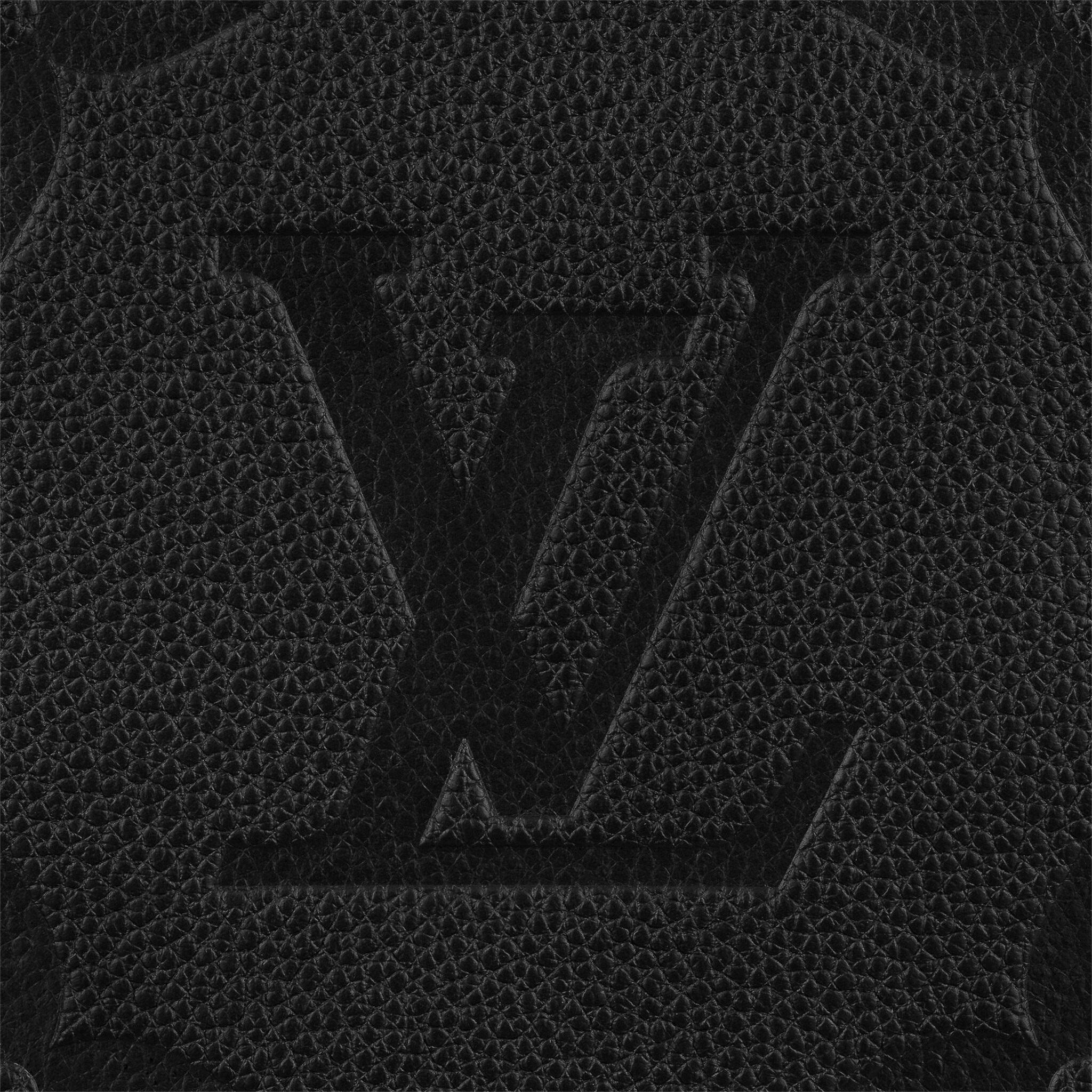 Louis Vuitton Neverfull MM Tote Bag Black Embossed Cowhide Leather For ...