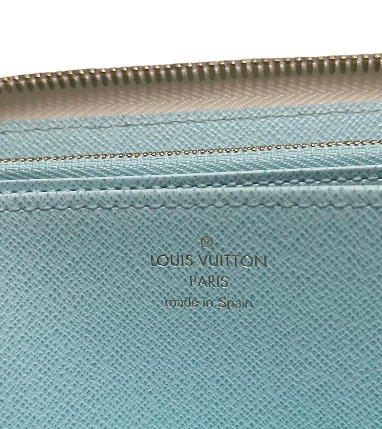 Louis Vuitton NEW Blue Monogram Giant By The Pool Zippy Wallet For Sale ...