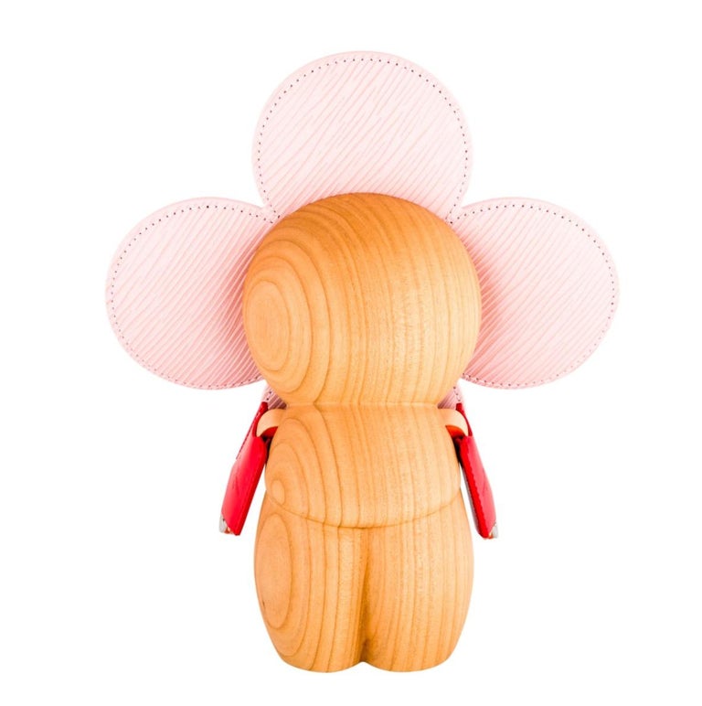 Louis Vuitton NEW Limited Edition Pink Wood Figurine Decorative Bear ...