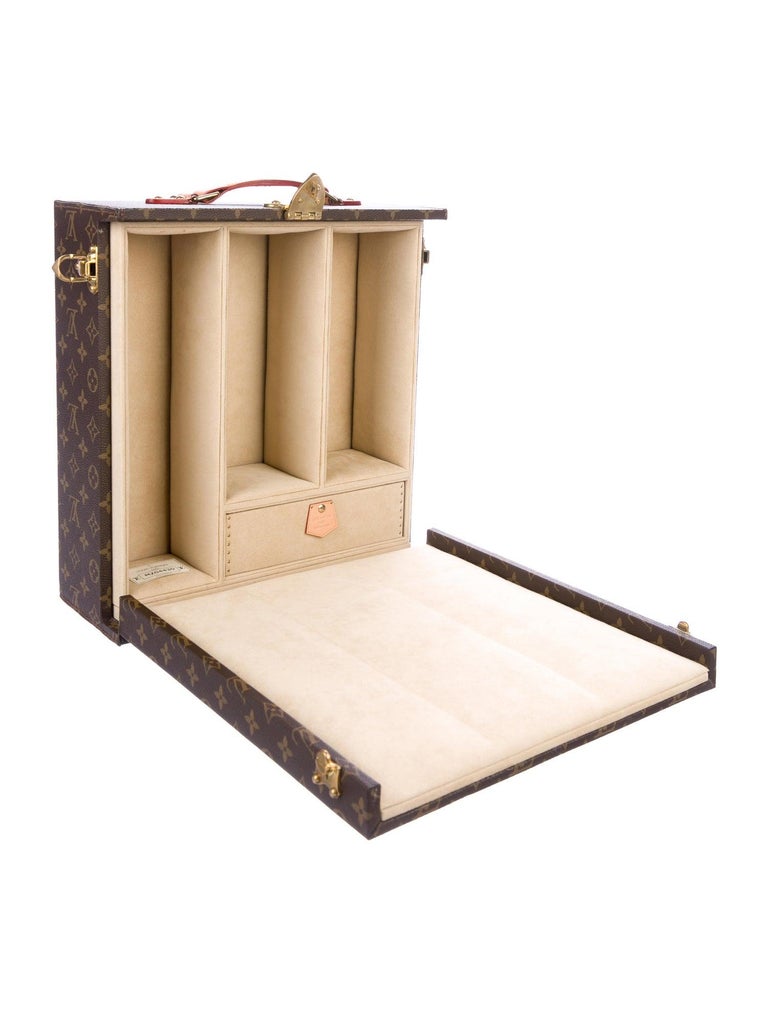 Louis Vuitton NEW Monogram Travel Picnic Wine Crystal Glass Storage ...