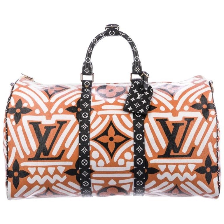 Louis Vuitton NEW Orange Brown Men's Carryall Travel Weekender Duffle ...