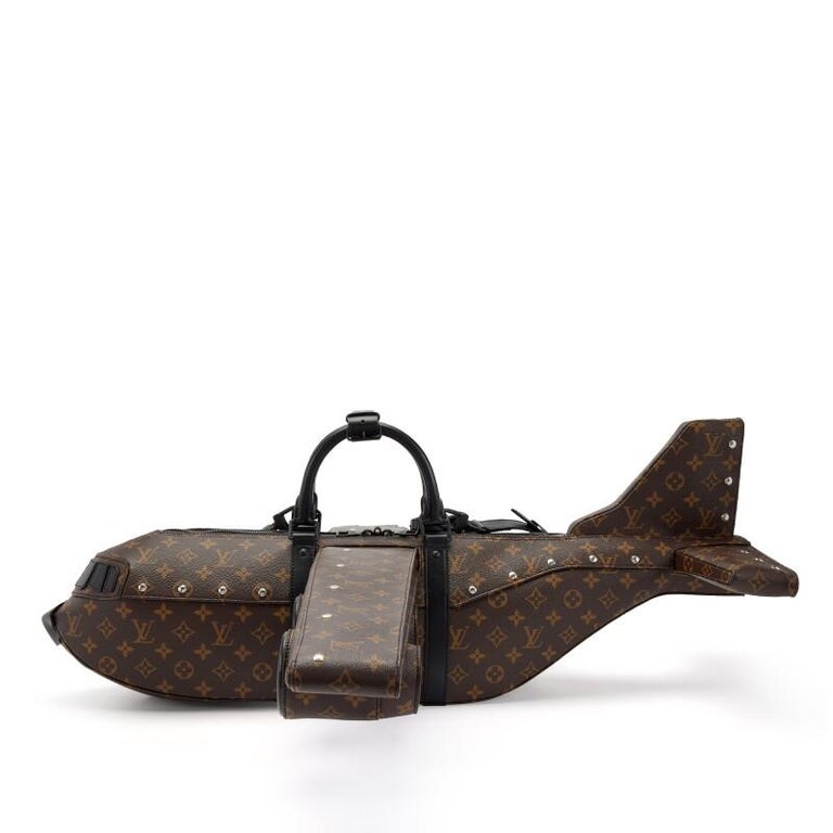 Louis Vuitton NEW Virgil Abloh Ebene Monogram Coated Canvas Airplane ...