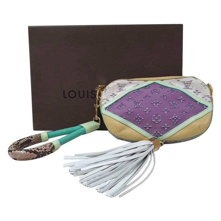 Louis Vuitton Nightbird Pochette Python Clutch Glitter Monogram For ...