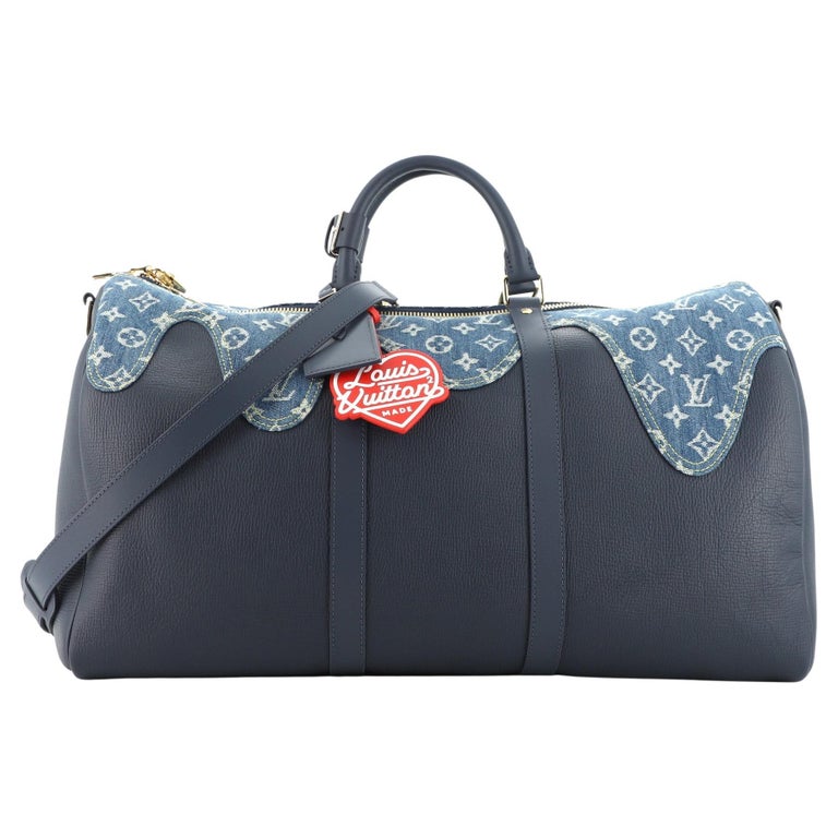 Louis Vuitton Nigo Keepall Bandouliere Bag Monogram Denim and Taurillon Leather at 1stDibs