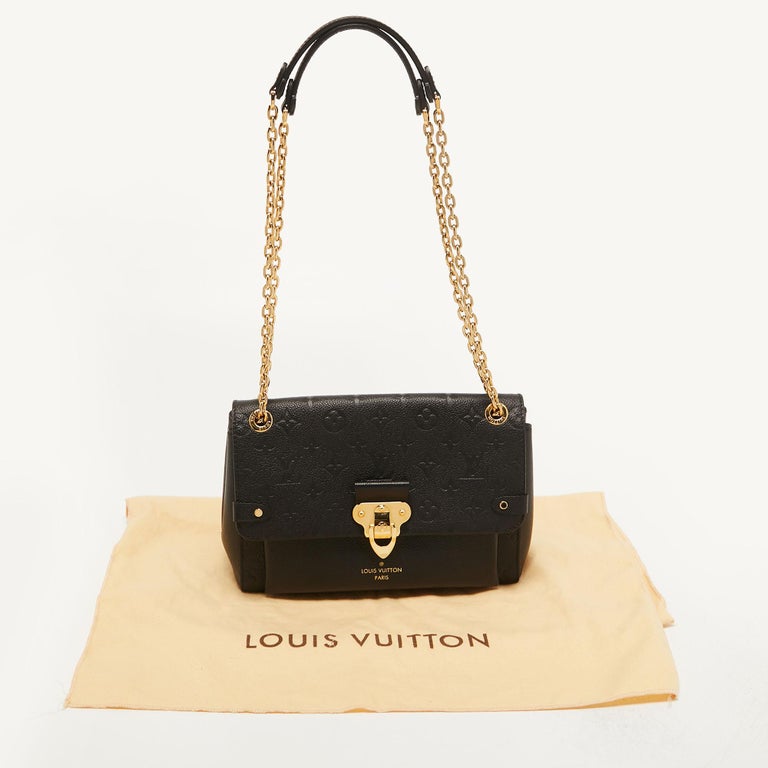 Louis Vuitton Noir Monogram Empreinte Leather Vavin PM Bag For Sale at ...