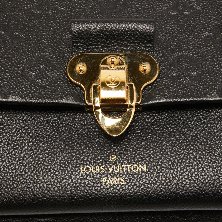 Louis Vuitton Noir Monogram Empreinte Leather Vavin PM Bag For Sale at ...