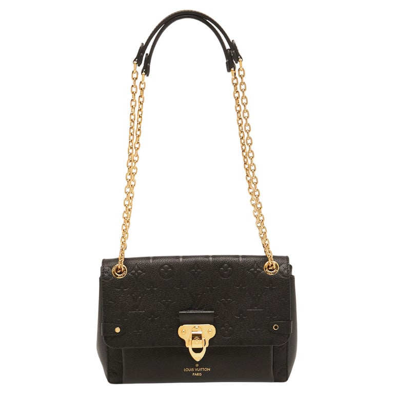 Louis Vuitton Noir Monogram Empreinte Leather Vavin PM Bag For Sale at ...