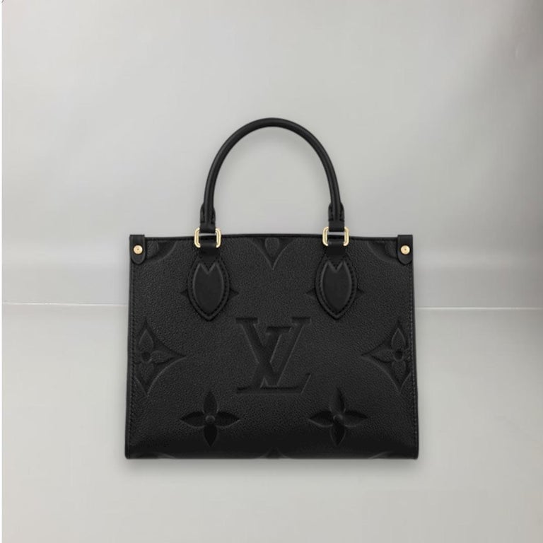 Louis Vuitton Onthego PM Tote Bag Colours Black Monogram Empreinte ...