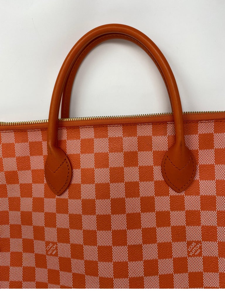 Louis Vuitton Orange Checkered Bag at 1stDibs
