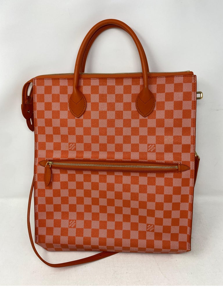 Louis Vuitton Orange Checkered Bag at 1stDibs