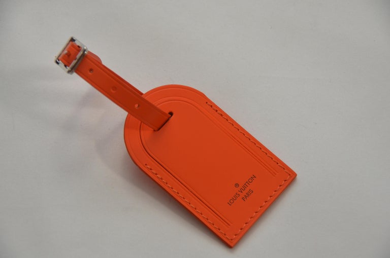 Louis Vuitton Orange Luggage Tag Rare Collector's Mint at 1stDibs