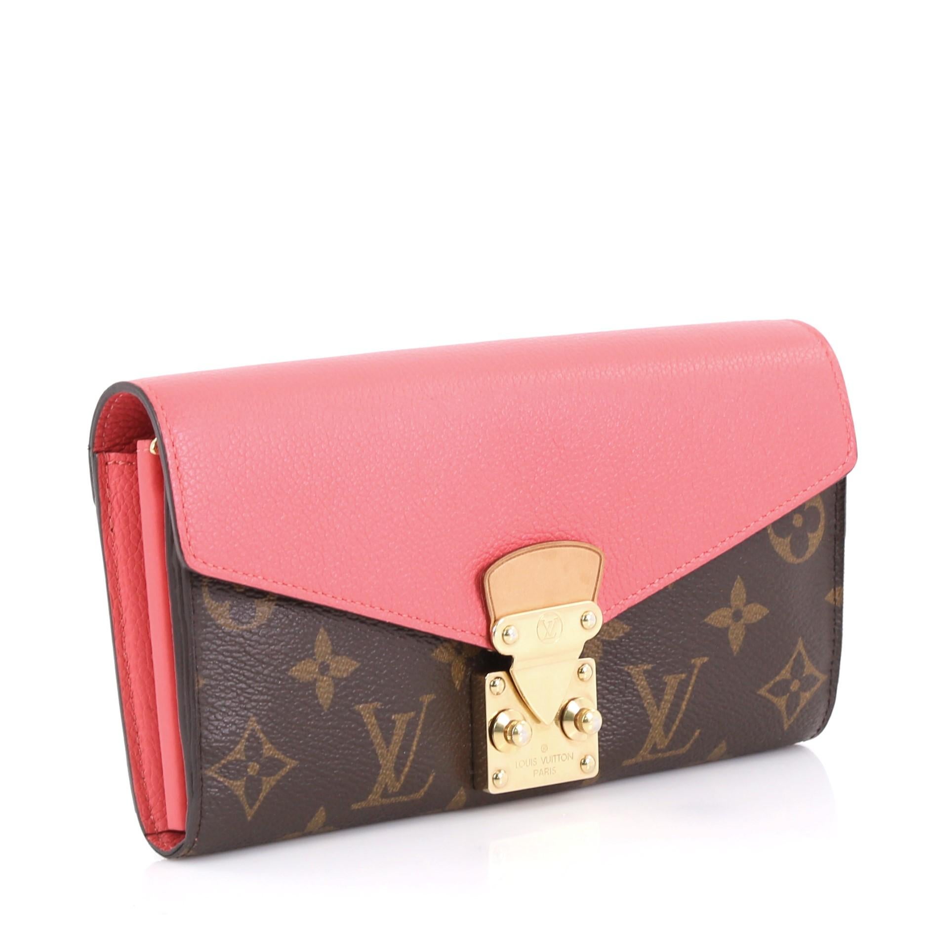 Louis Vuitton Pallas Wallet Monogram Canvas and Calf Leather at 1stDibs