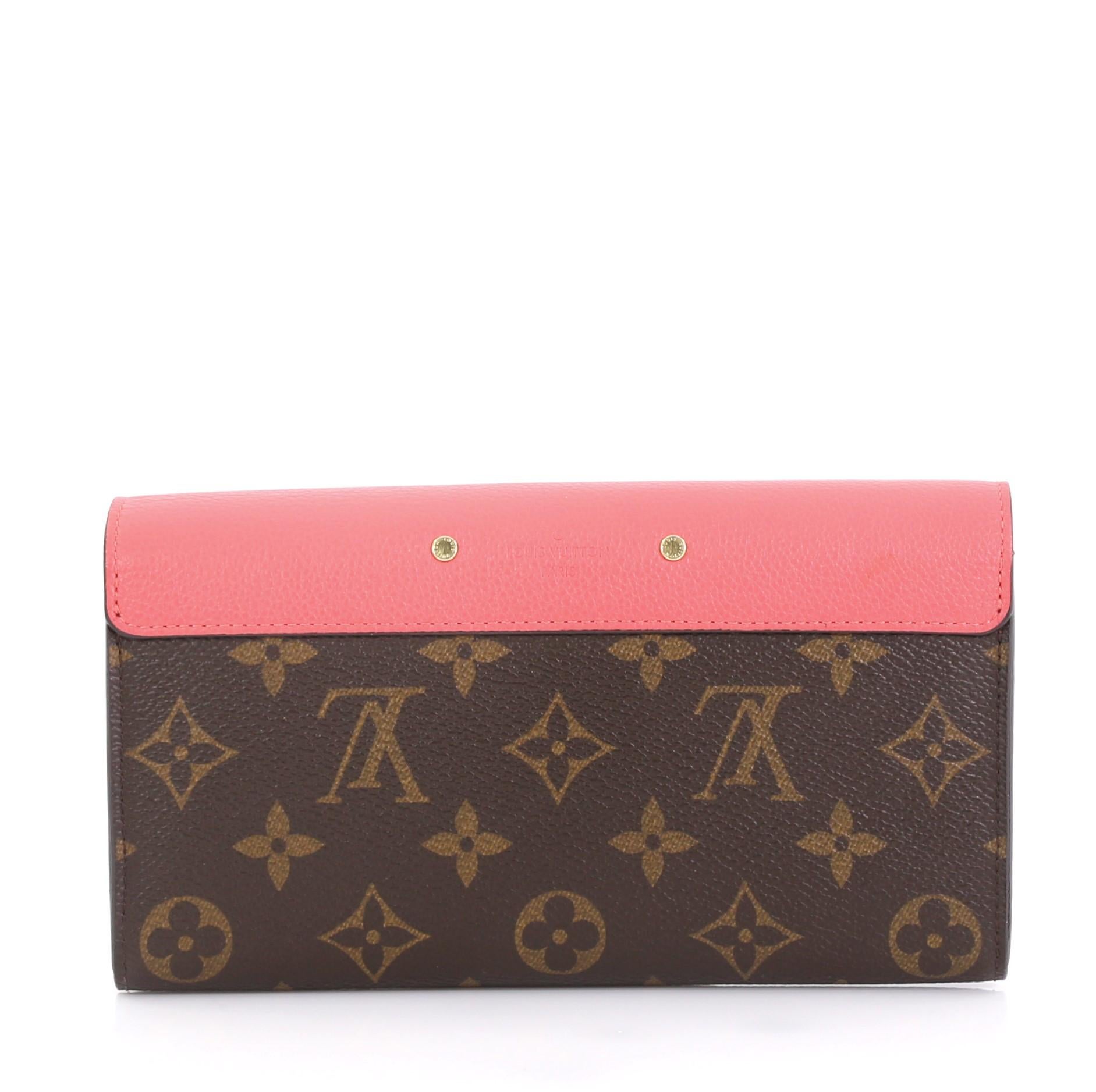 Louis Vuitton Pallas Wallet Monogram Canvas and Calf Leather at 1stDibs