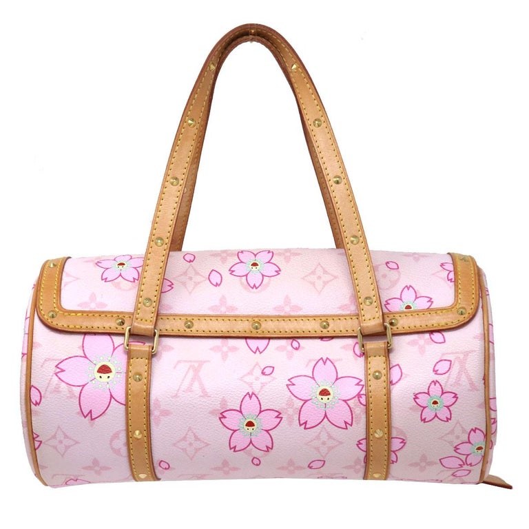 Louis Vuitton Papillon Monogram Cherry Blossom Pink Satchel at 1stDibs