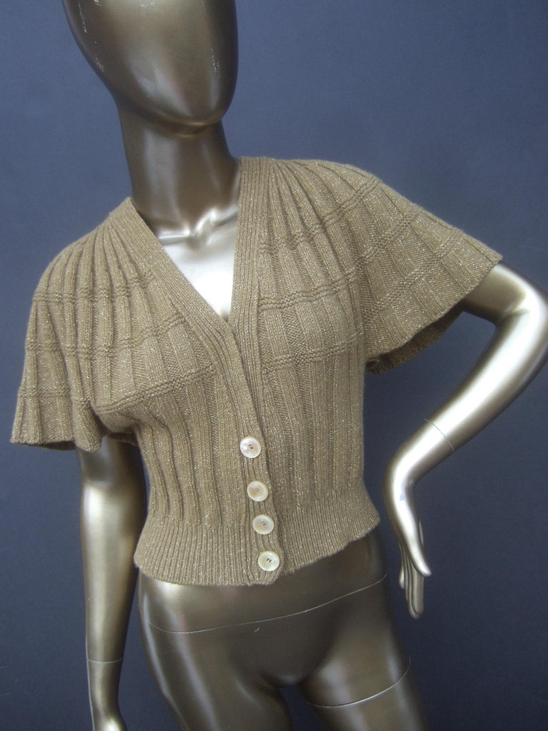 Louis Vuitton Paris Italian Knit Brown Cardigan c 21st c For Sale at ...