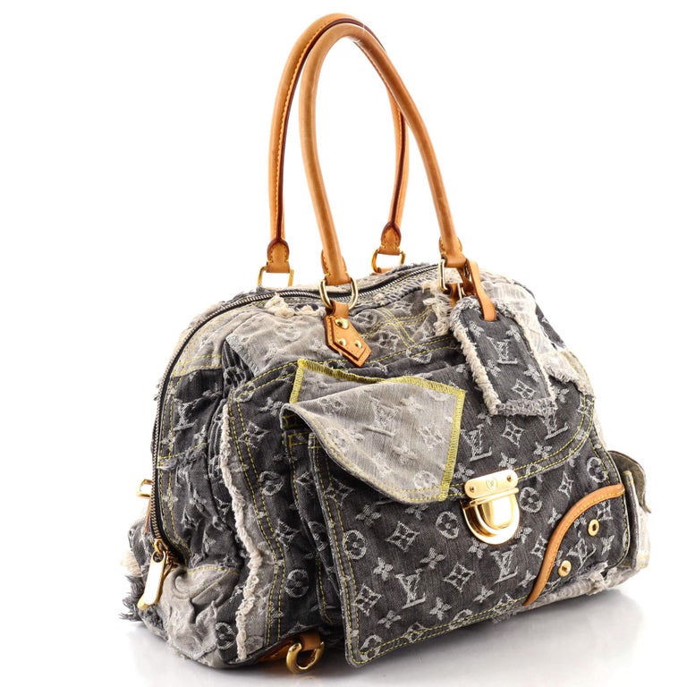 Louis Vuitton Patchwork Bowly Handbag Denim For Sale at 1stDibs