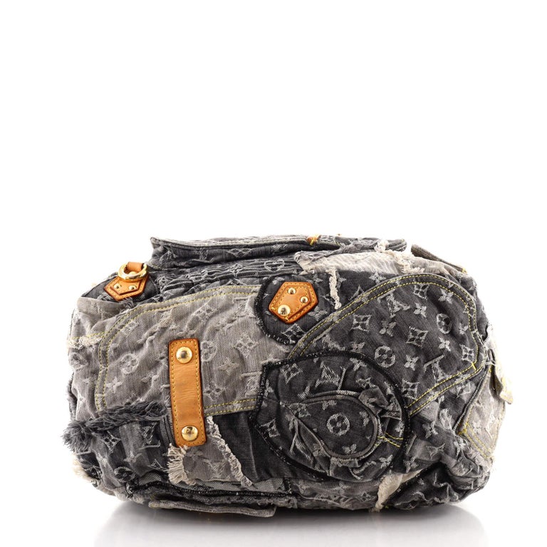 Louis Vuitton Patchwork Bowly Handbag Denim For Sale at 1stDibs