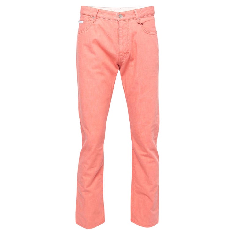 Louis Vuitton Peach Denim Jeans XL For Sale at 1stDibs