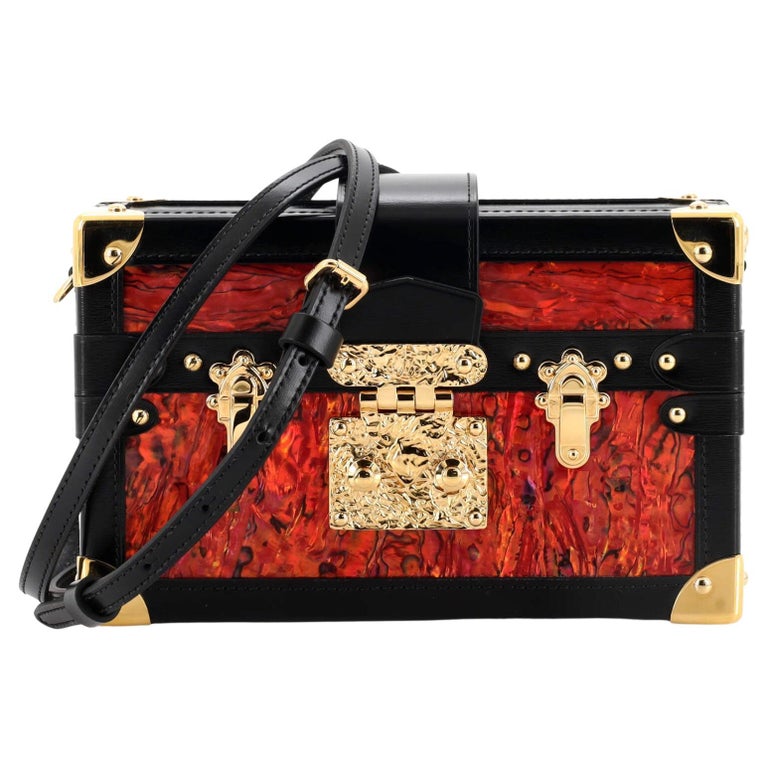 Louis Vuitton Petite Malle Handbag Limited Edition Mother of Pearl with ...