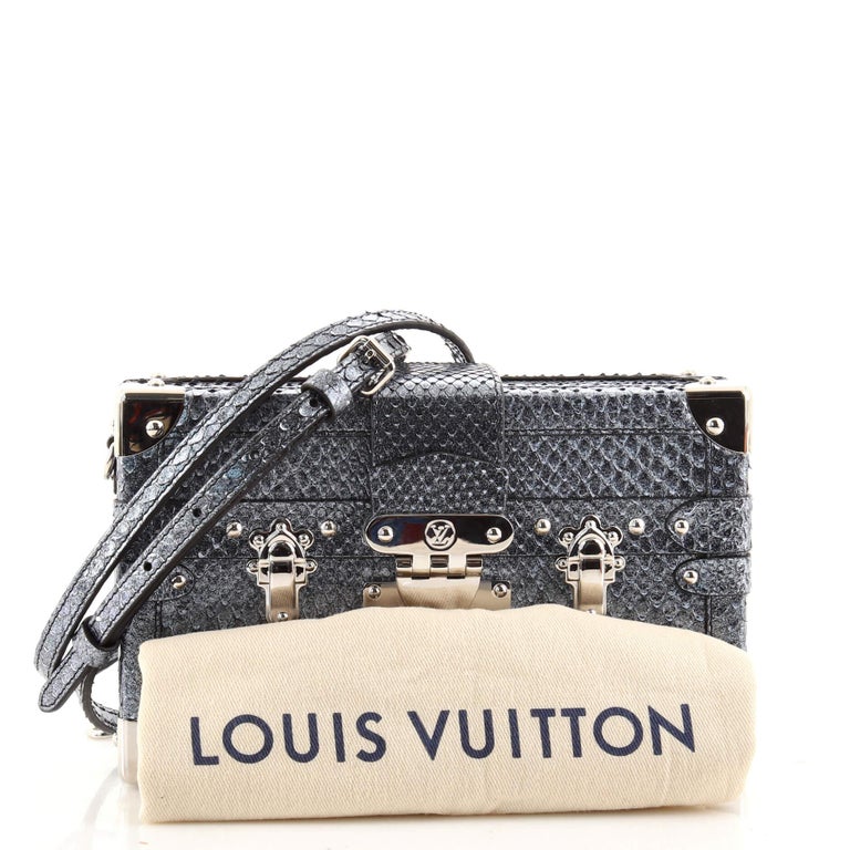 Louis Vuitton Petite Malle Handbag Python For Sale at 1stDibs