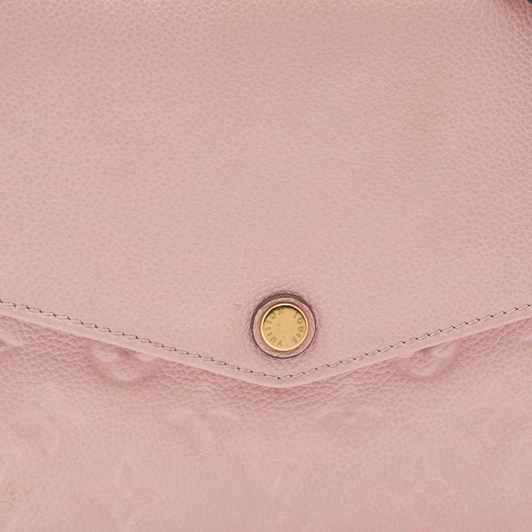 Louis Vuitton Pink Monogram Empreinte Leather Twice Bag For Sale at 1stDibs