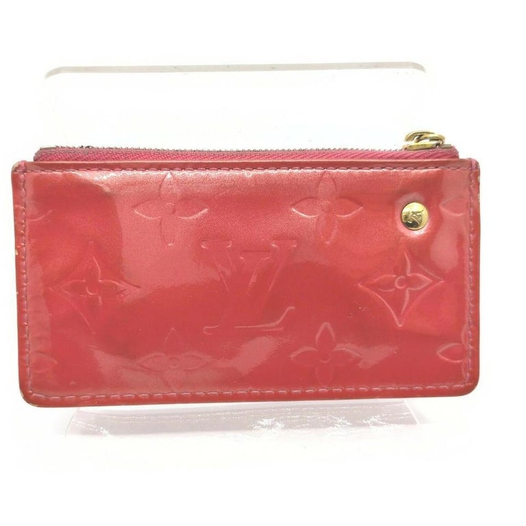 Louis Vuitton Pink Monogram Vernis Pochette Cles Key Pouch Keychain ...