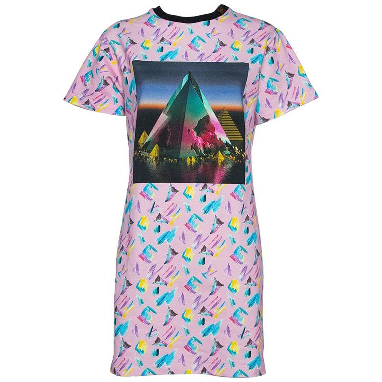 Louis Vuitton Pink Printed Cotton Sweatshirt Dress M at 1stDibs | louis ...