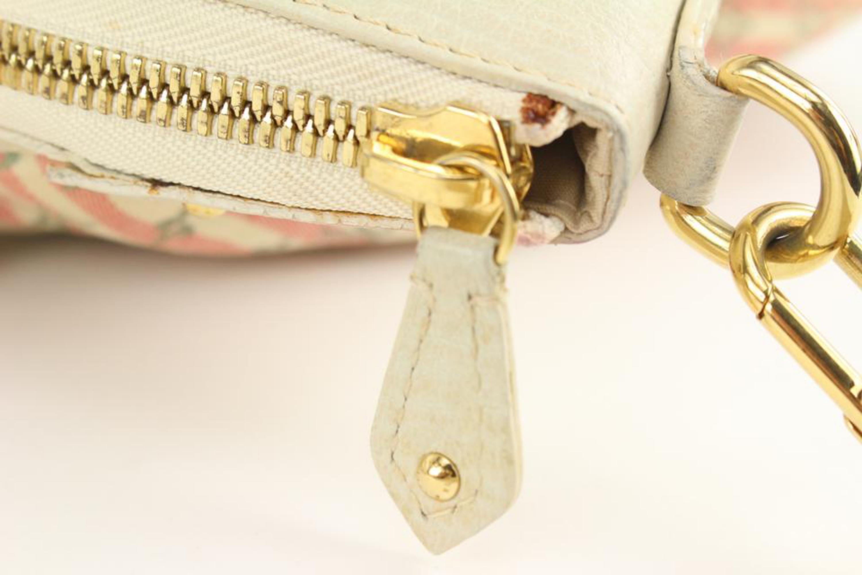 Louis Vuitton Pink x White Mini Lin Croisette Marina GM Bag with Strap ...