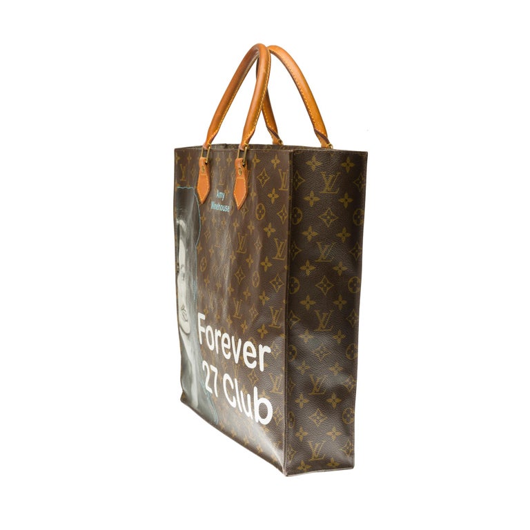 Louis Vuitton Plat handbag in brown monogram canvas customized "Amy ...