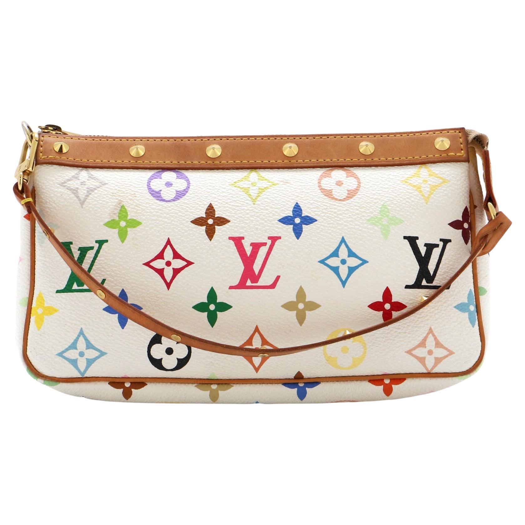 Louis Vuitton Pochette Accessoires Monogram Multicolor For Sale at 1stDibs