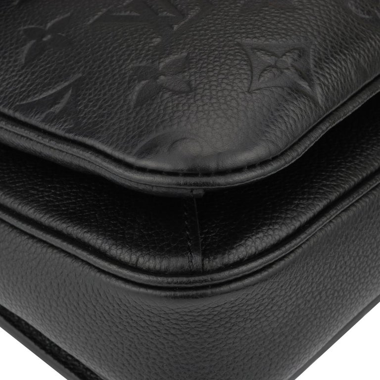 Louis Vuitton Pochette Métis Black Monogram Empreinte Leather with Gold ...