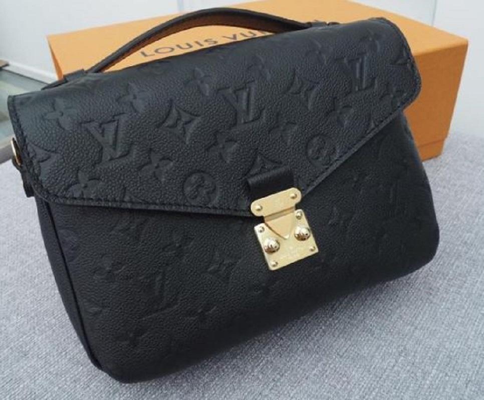 Louis Vuitton Pochette Métis Colours Black Monogram Empreinte Leather ...