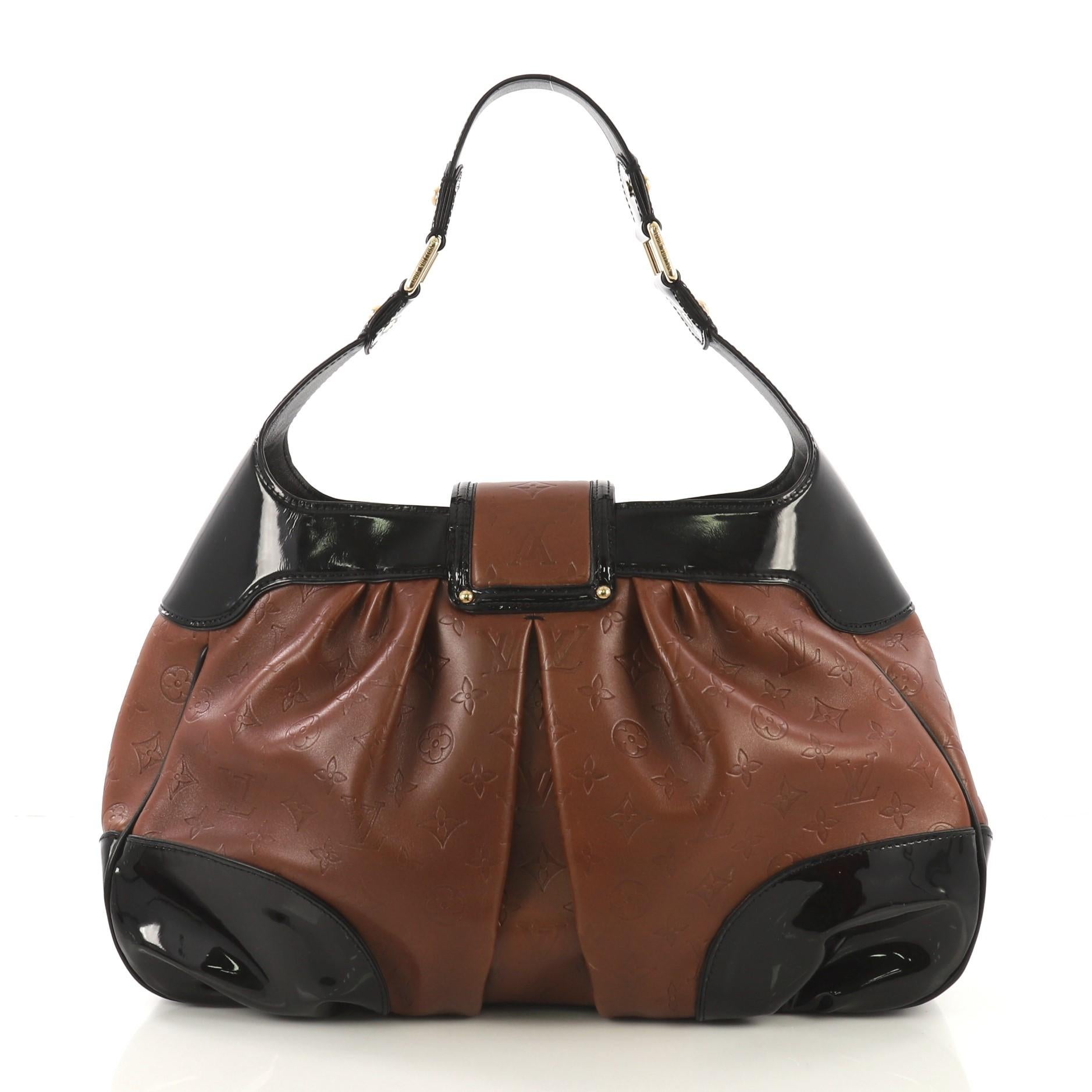 Louis Vuitton Polly Handbag Limited Edition Monogram Embossed Leather ...